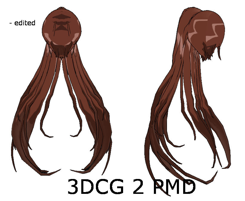 MMD : Open Long Ponytail Back Curled by Ayodan on DeviantArt