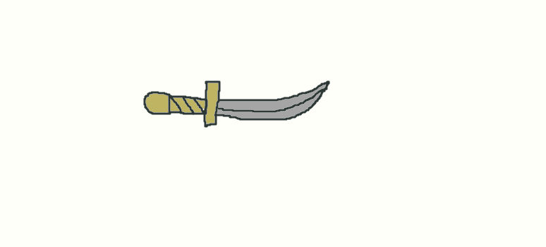 curve blade, gold hilt dagger by Destin-bard on DeviantArt