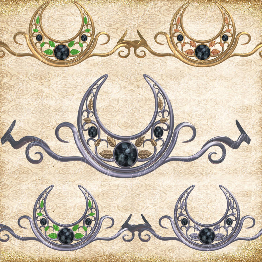 snowflake obsidian Circlet Pack by Just-A-Little-Knotty on DeviantArt