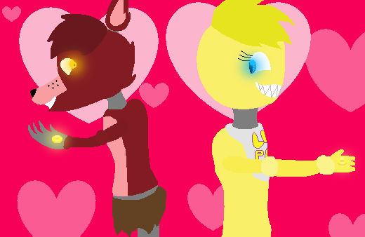 Foxy X Toy Chica by ChicaTheShyFlutter on DeviantArt