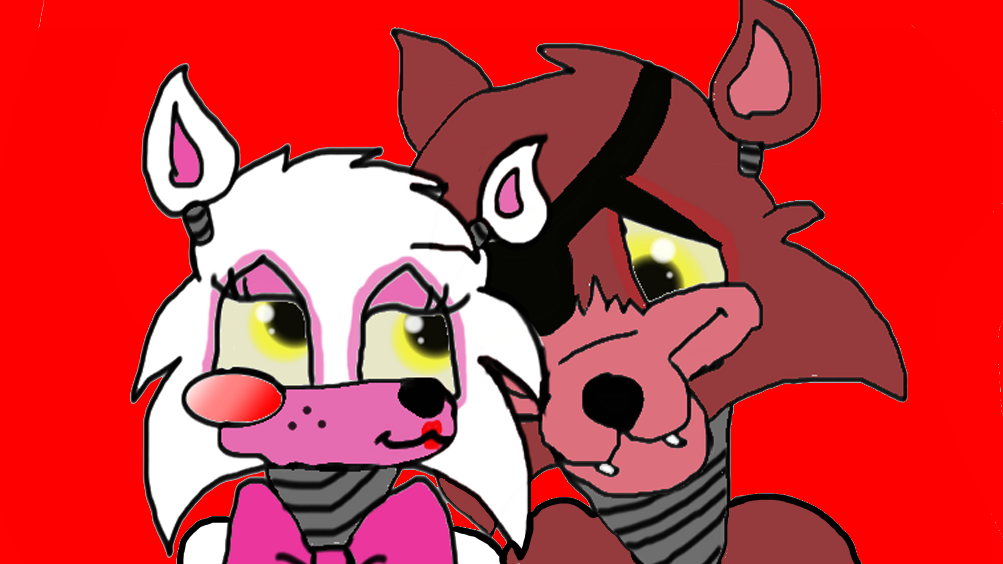 Mangle and Foxy by Partch3 on DeviantArt