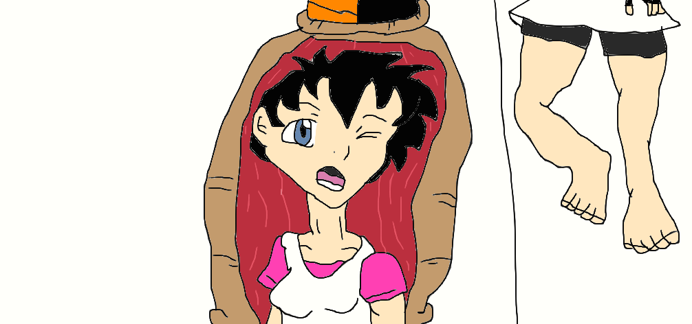 Cell Absorbs Videl (Barefoot Version) by lileehilee on DeviantArt