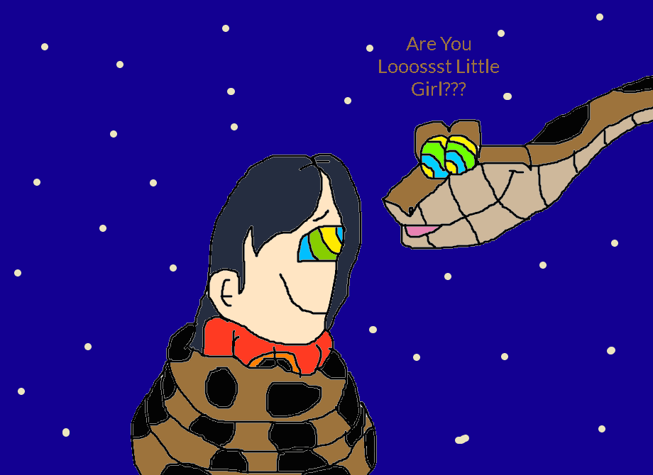 Violet and Kaa by lileehilee on DeviantArt