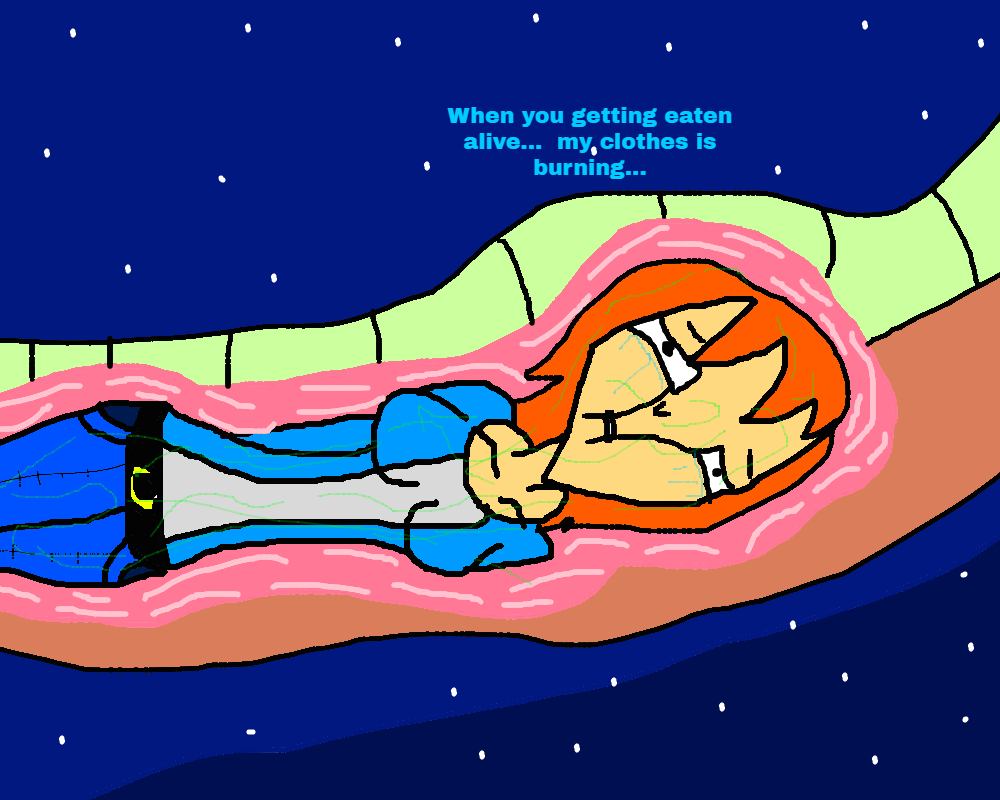 Bleu Inside a Stomach of the Snake by lileehilee on DeviantArt