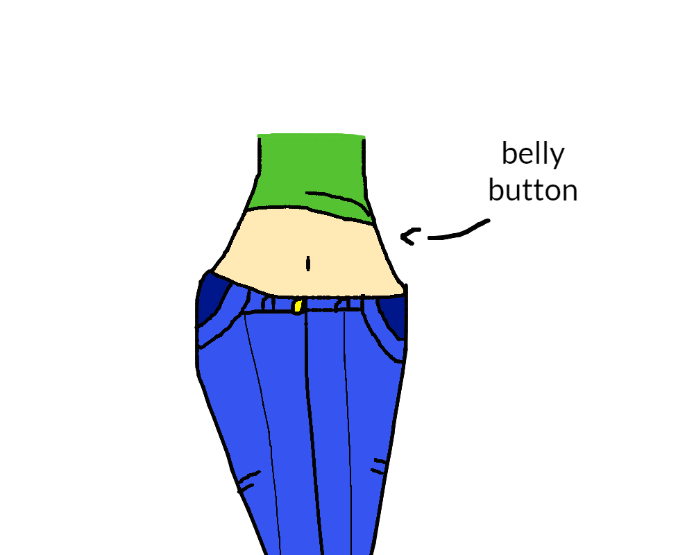 Cartoon Girl Belly Button