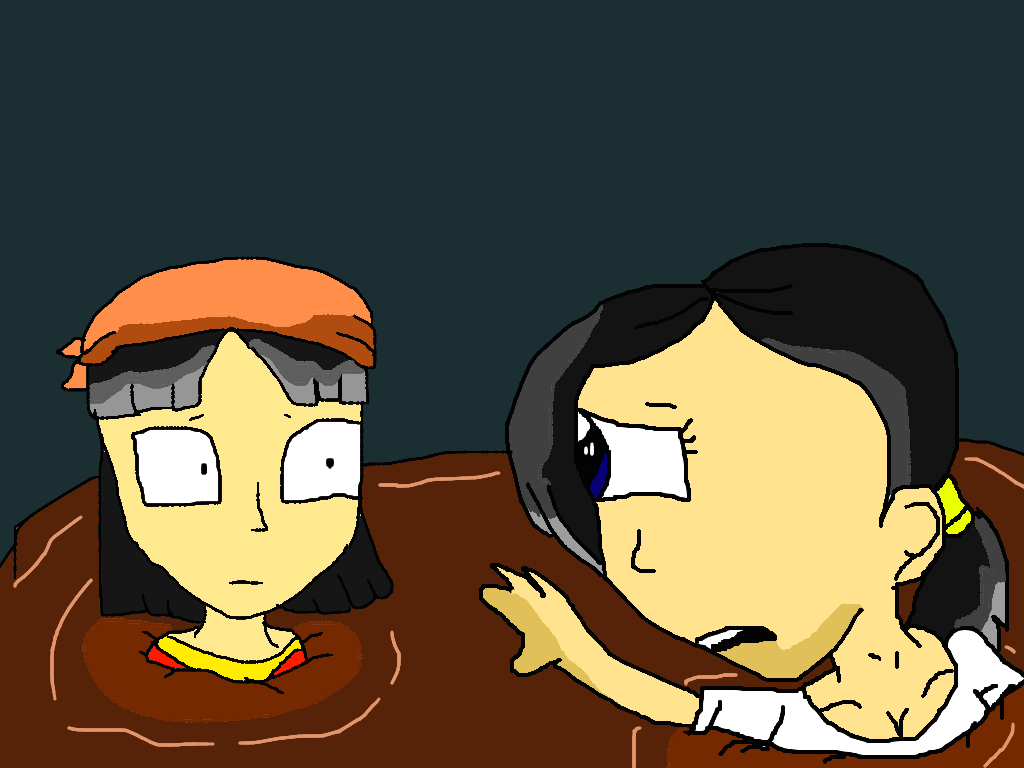 Pan and Videl In the Mud Quicksand by lileehilee on DeviantArt