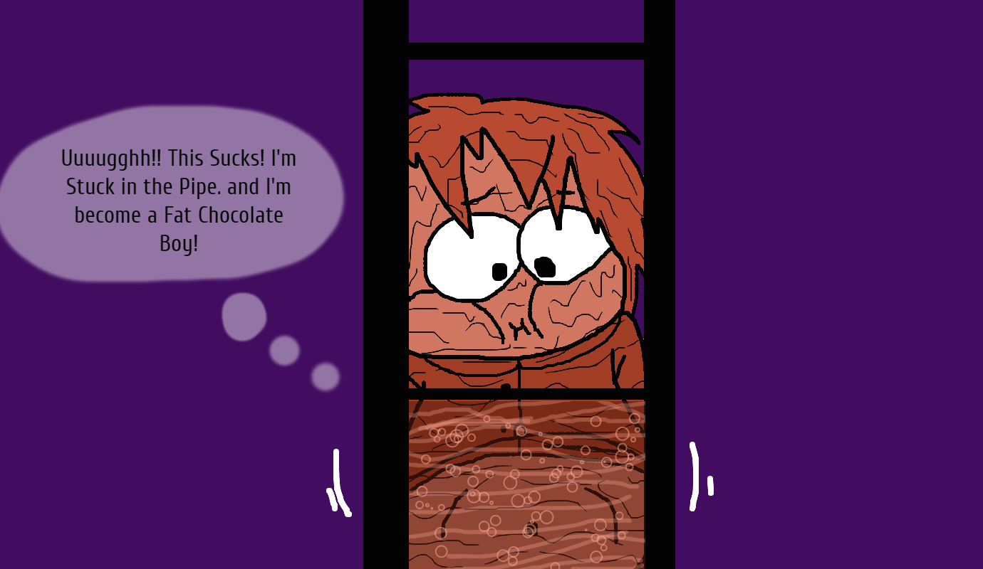 Tweek Stuck In the Chocolate Pipe by lileehilee on DeviantArt