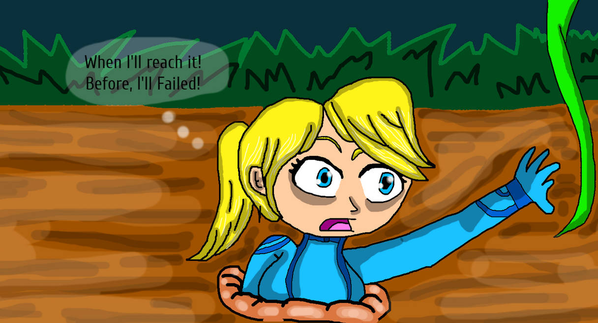 Samus Stuck in a Swamp Quicksand by lileehilee on DeviantArt