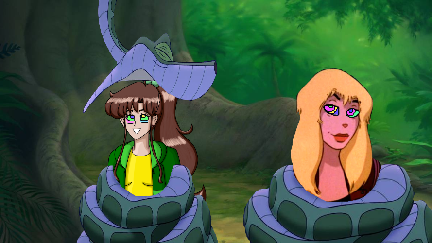 Kaa About to Eat Lita (Alternate Ending) by lileehilee on DeviantArt