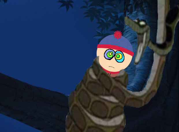 Kaa about to eat Stan by lileehilee on DeviantArt