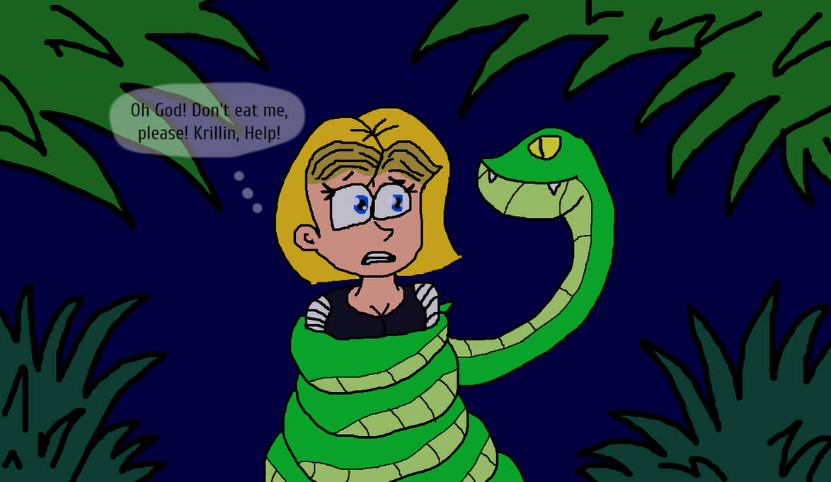 Snake Squeezing Android 18 by lileehilee on DeviantArt