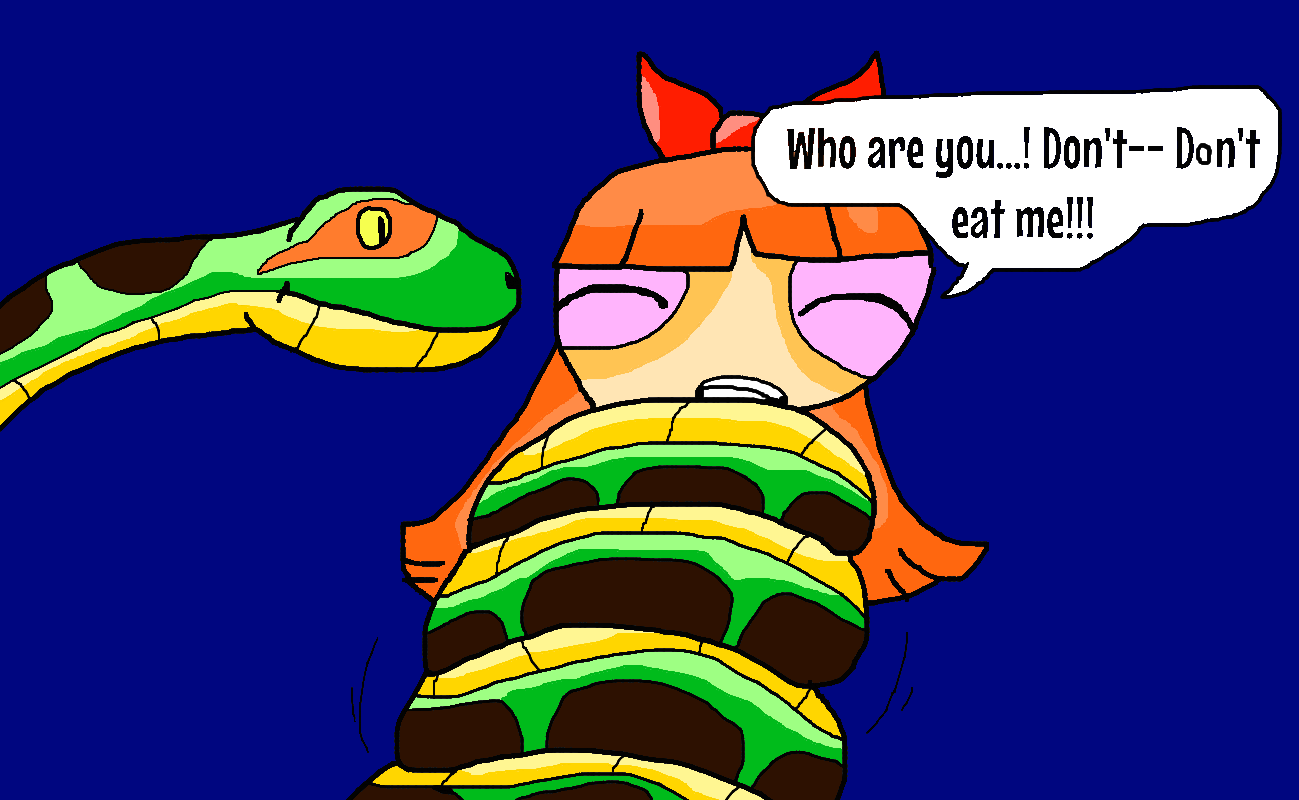 Blossom Squeezed by Boa Constrictor by lileehilee on DeviantArt