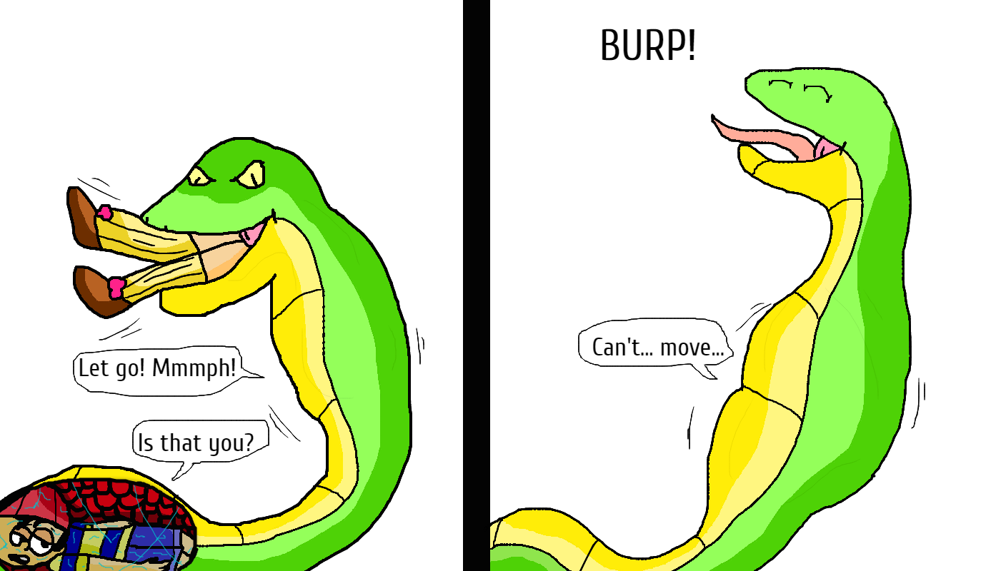 Snake eats Luan - Part 2 by lileehilee on DeviantArt