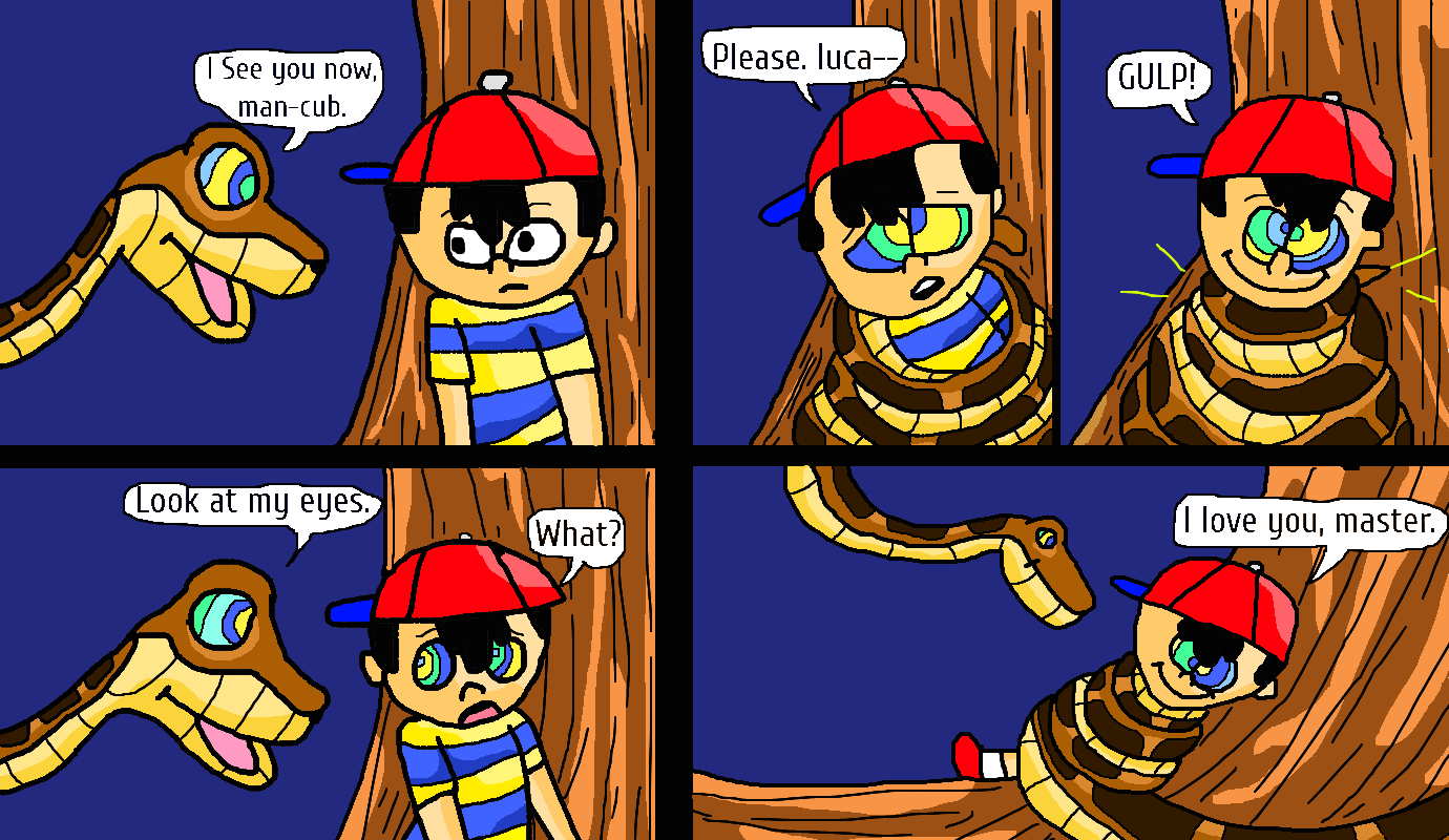 Ness Meets Kaa - Part 1 by lileehilee on DeviantArt