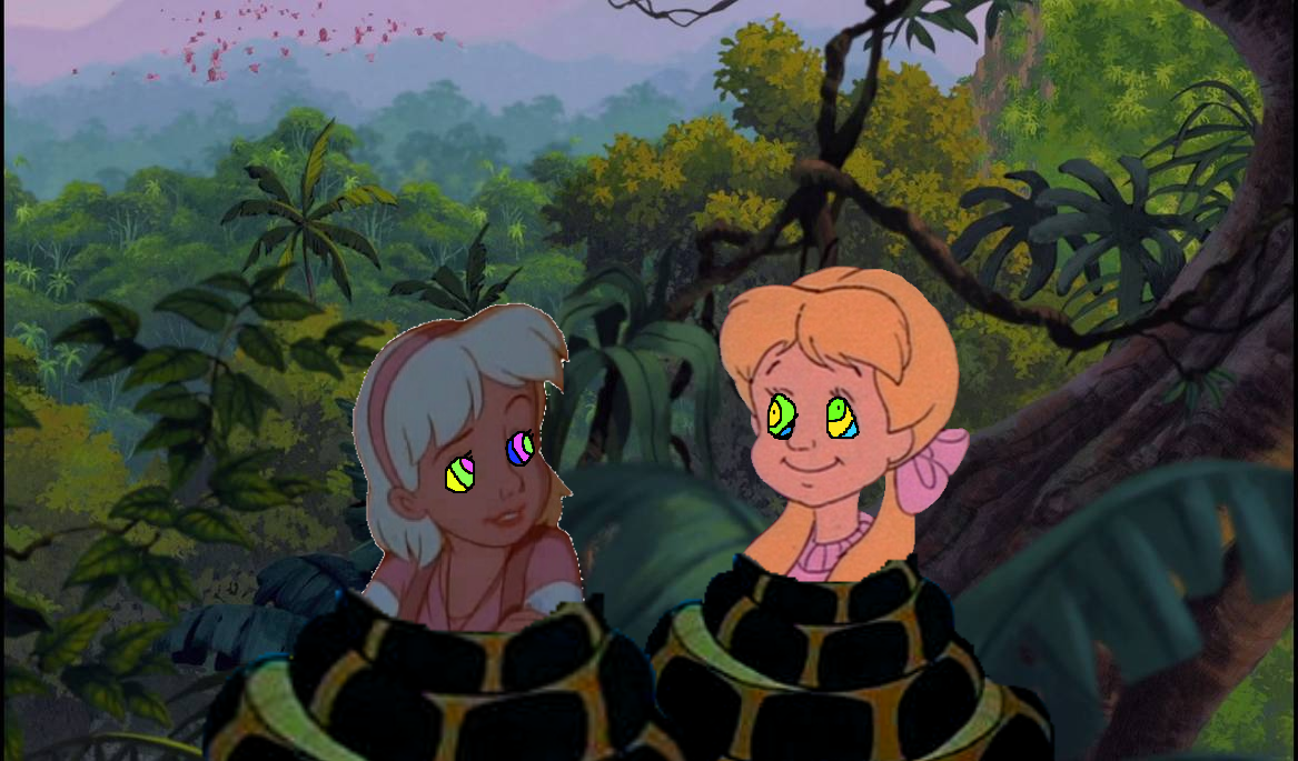 Kim and Robyn Hypnotized by Kaa by lileehilee on DeviantArt