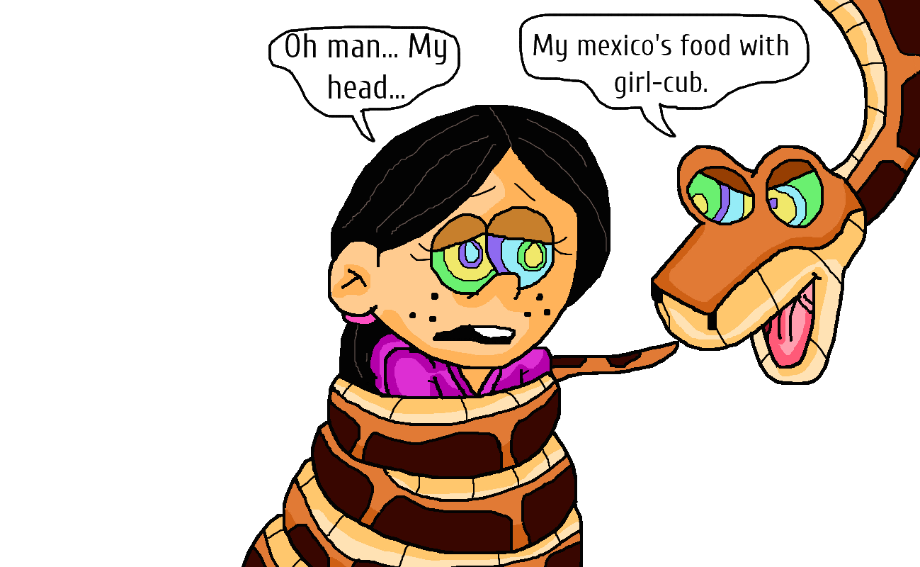 Ronnie hypnotized and squeezed by Kaa by lileehilee on DeviantArt