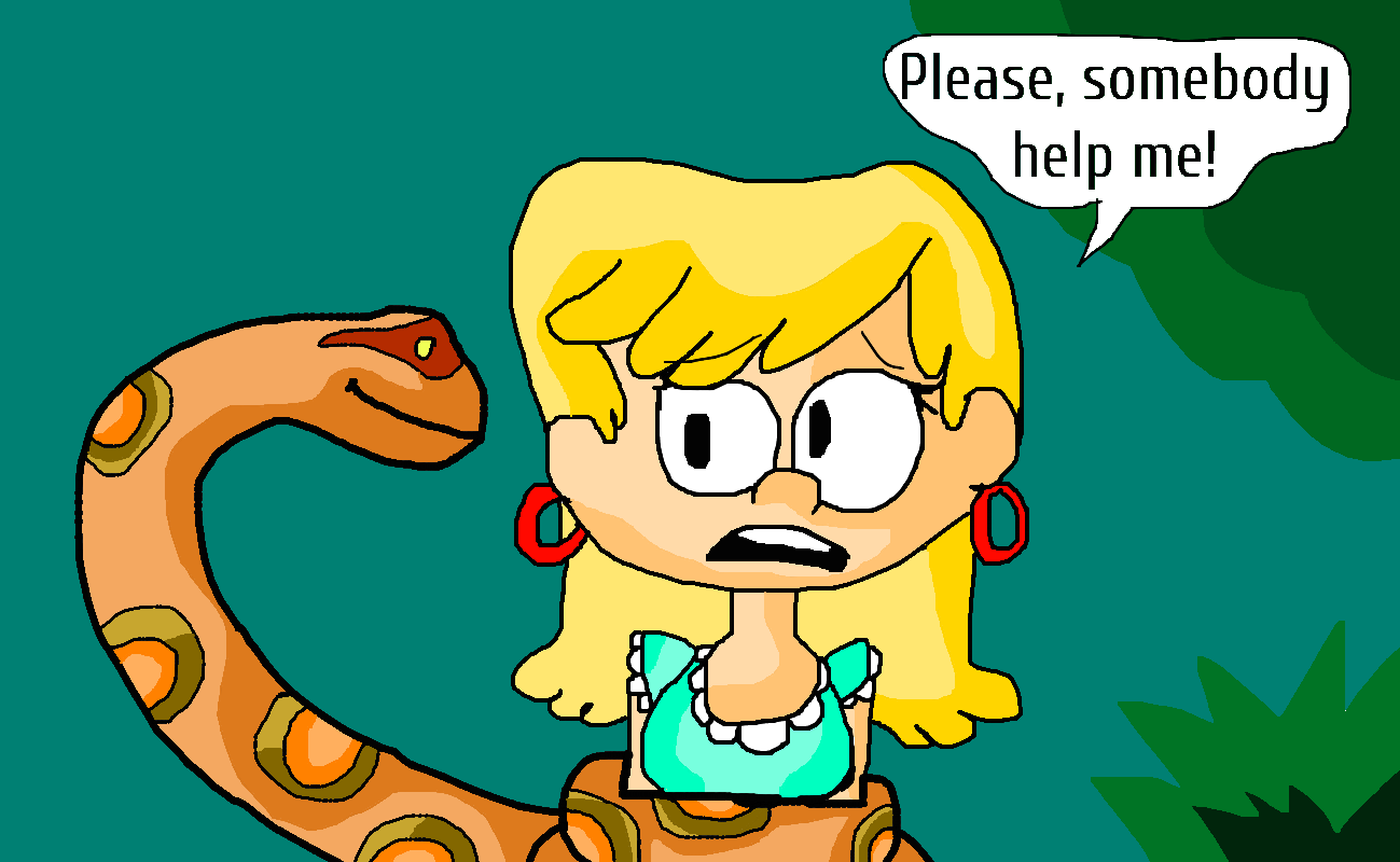 Leni Squeezed by Anaconda by lileehilee on DeviantArt