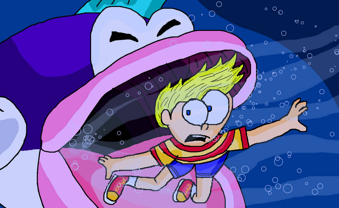 Cheep Chomp Swallows Lucas by lileehilee on DeviantArt