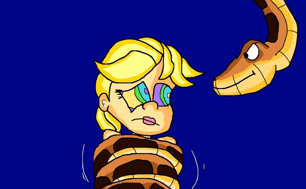 Elsa Squeezed by Kaa by lileehilee on DeviantArt