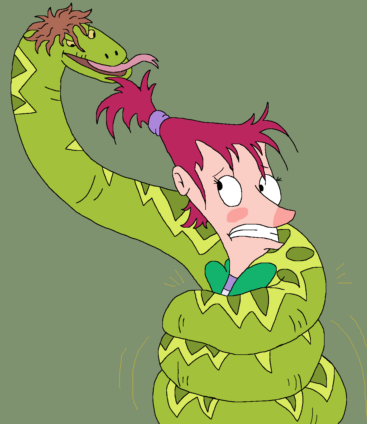 Horrid Snake Squeezing Moody Margaret by lileehilee on DeviantArt