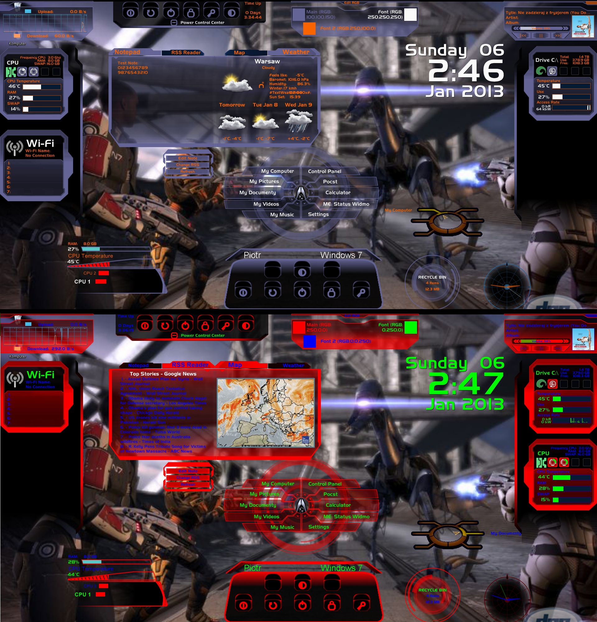 Mass Effect Rainmeter Skin V 3 0 By Melllin On Deviantart