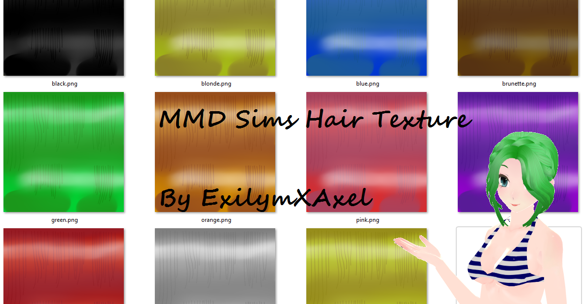 mmd sims hair tex by ExilymXAxel by MidnightAlchemistMMD on DeviantArt