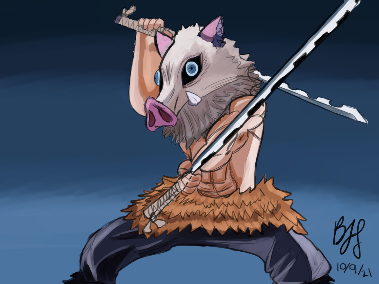 Inosuke Fan Art by Theriyaki on DeviantArt