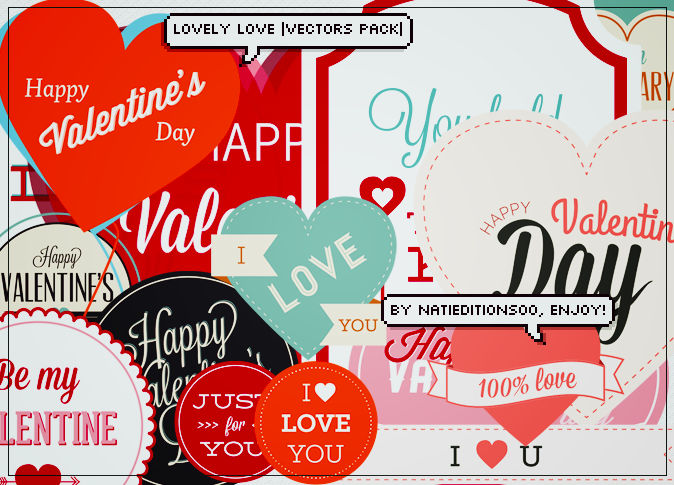 Lovely Love |Vectors Pack| by natieditions00 on DeviantArt