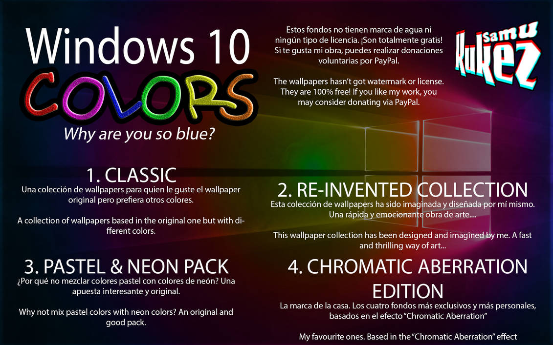 Windows 10 Colors | Wallpaper Pack by SamuKukez on DeviantArt