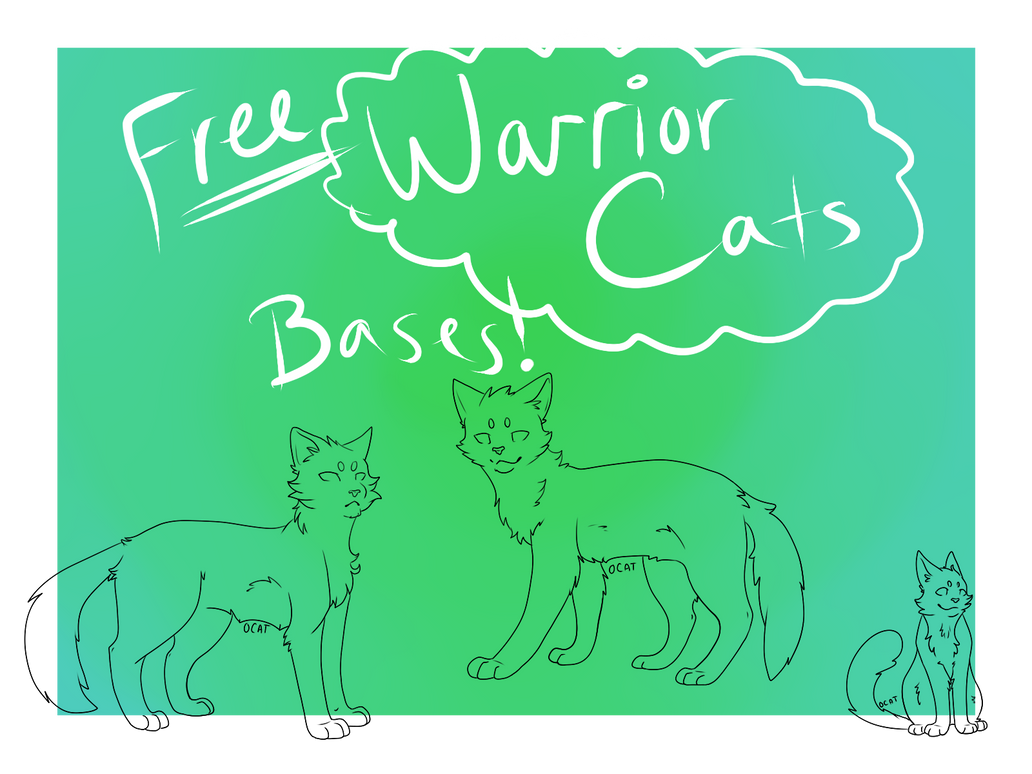 FREE Warrior Cats Linearts! by 0CAT on DeviantArt