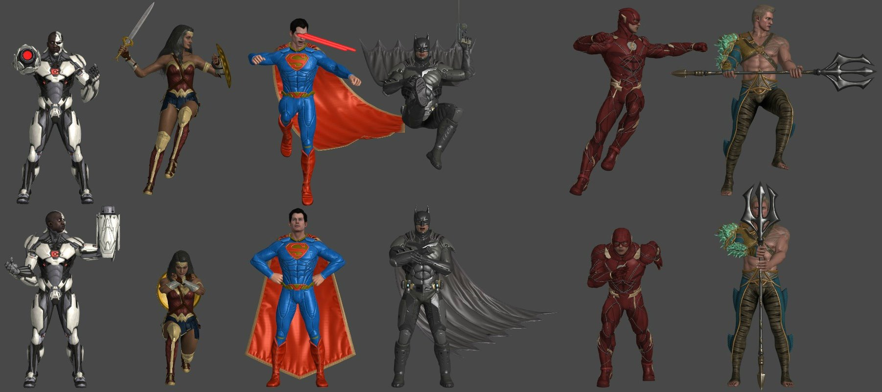 Justice League Pose Pack by WildGold on DeviantArt