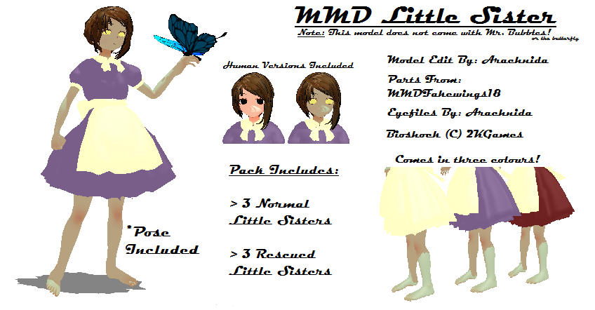 MMD Little Sisters by Sophie-Arachnida on DeviantArt