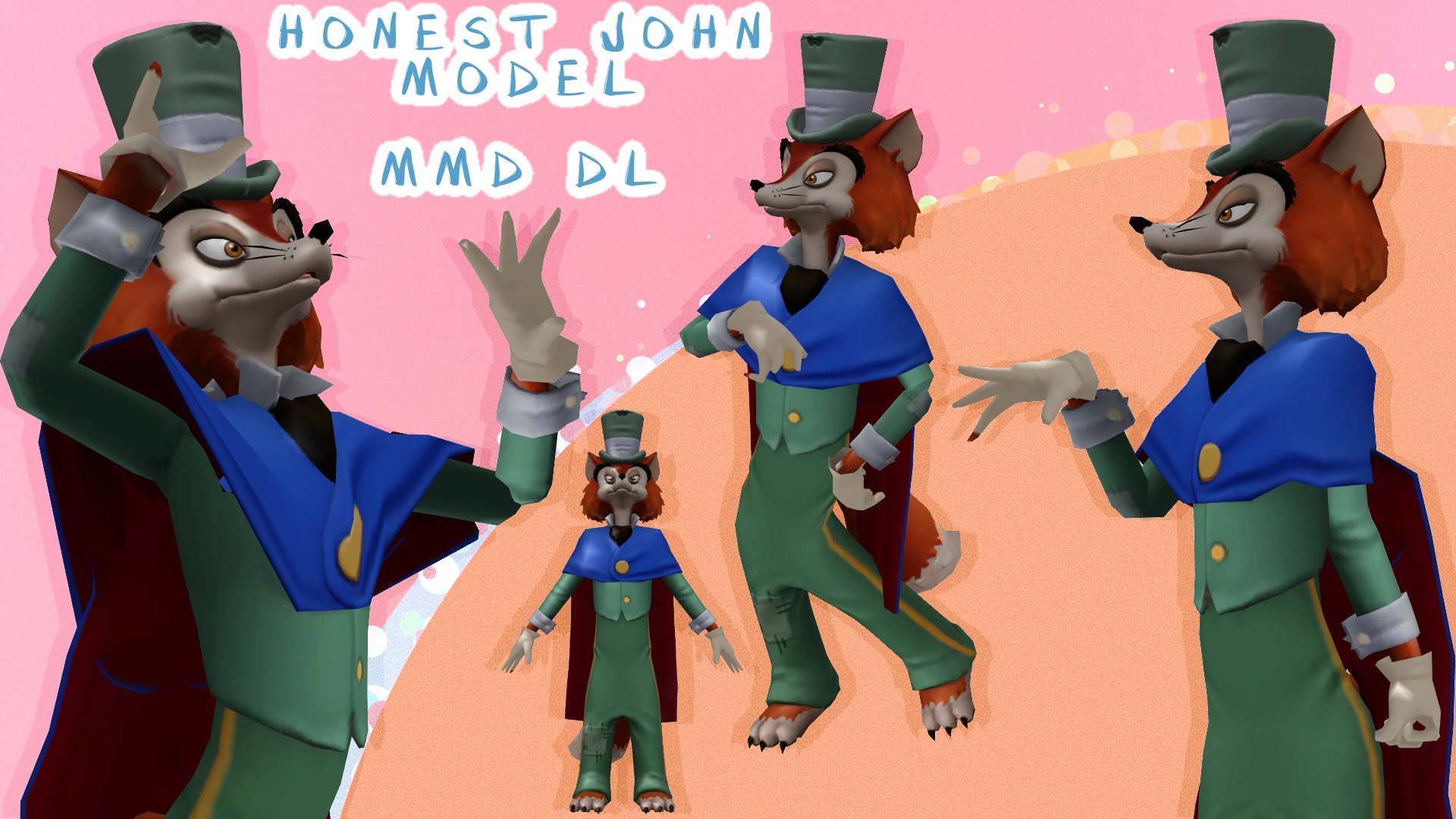 Honest John Foulfellow Model for MMD Download DL by AlphysOVO on DeviantArt