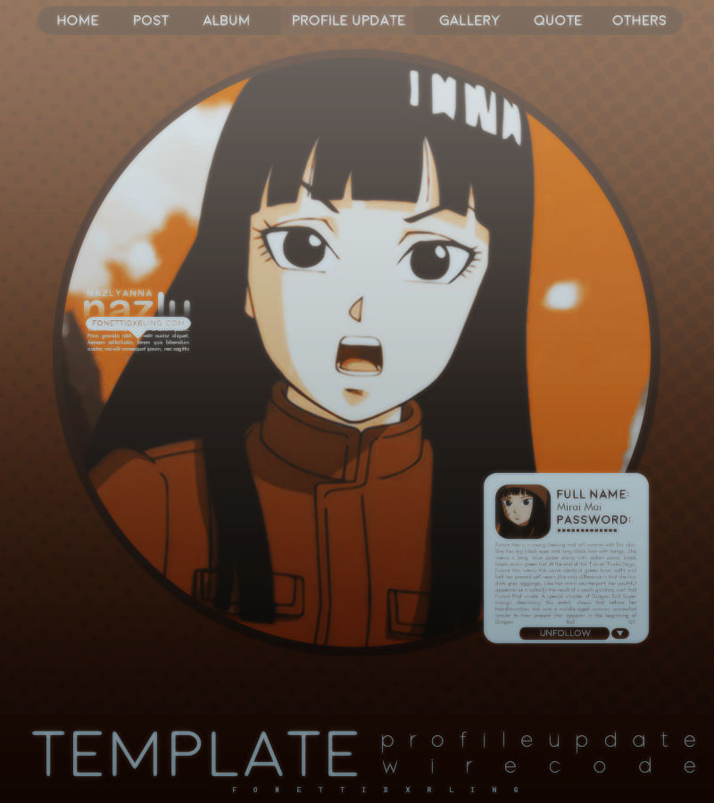 Template | Profile Update by Wirecode by fonettidxrling on DeviantArt