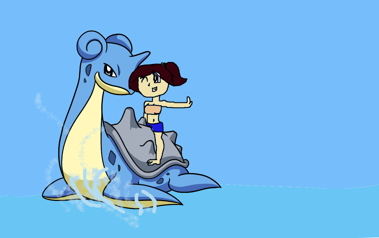 Wild lapras riding by bluezola on DeviantArt