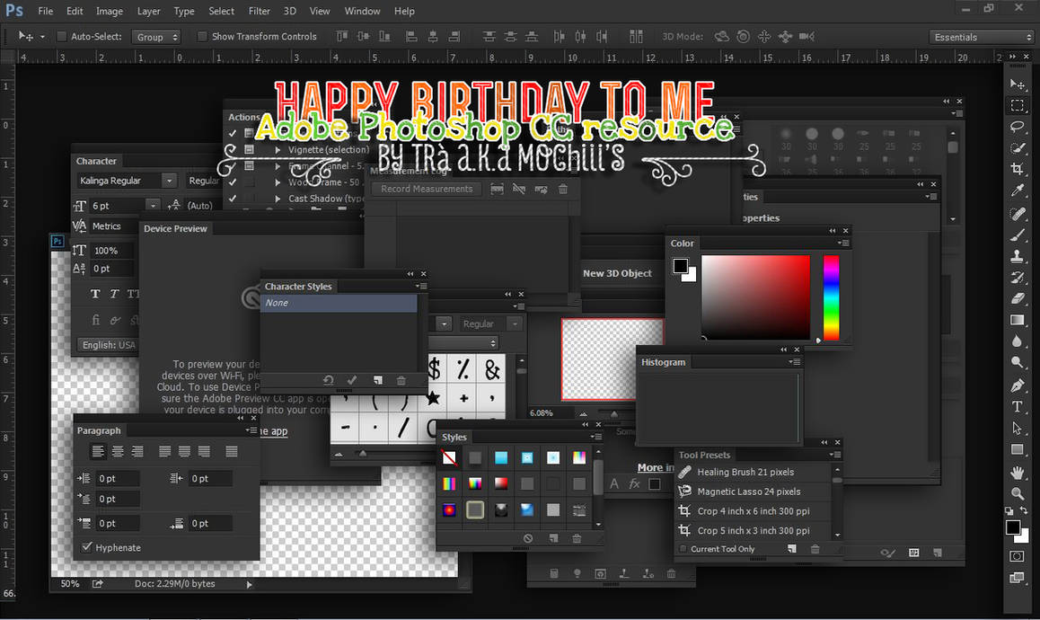 Happy birthday to me: Adobe Photoshop CC resources by NatsukiHaru on ...