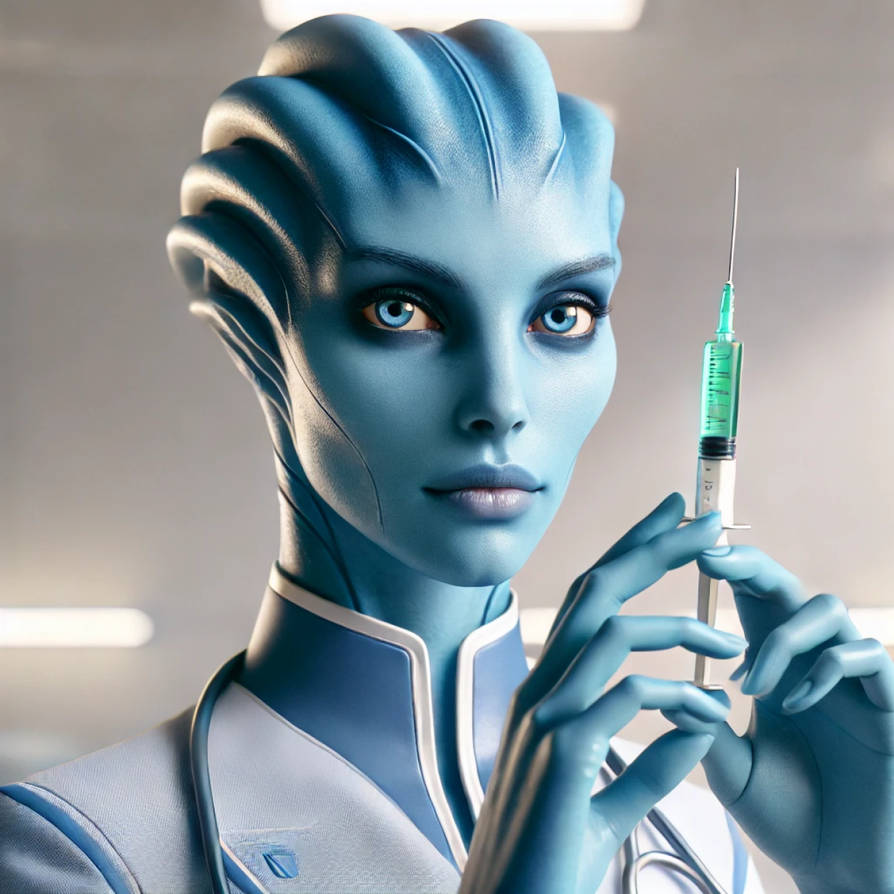 DALLE 2024-10-03 19.00.54 - A blue-skinned alien by rtxrkibi on DeviantArt