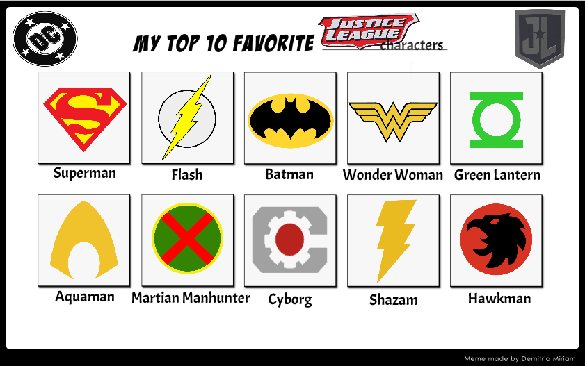 My Top 10 Favorite Justice League characters by AngryBirdsatSFOT on ...