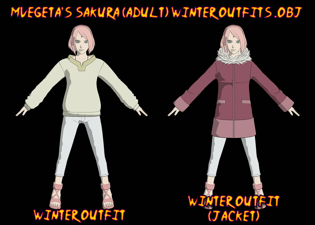 Mvegeta S Sakura Adult Winter Outfits Obj By Mvegeta On Deviantart