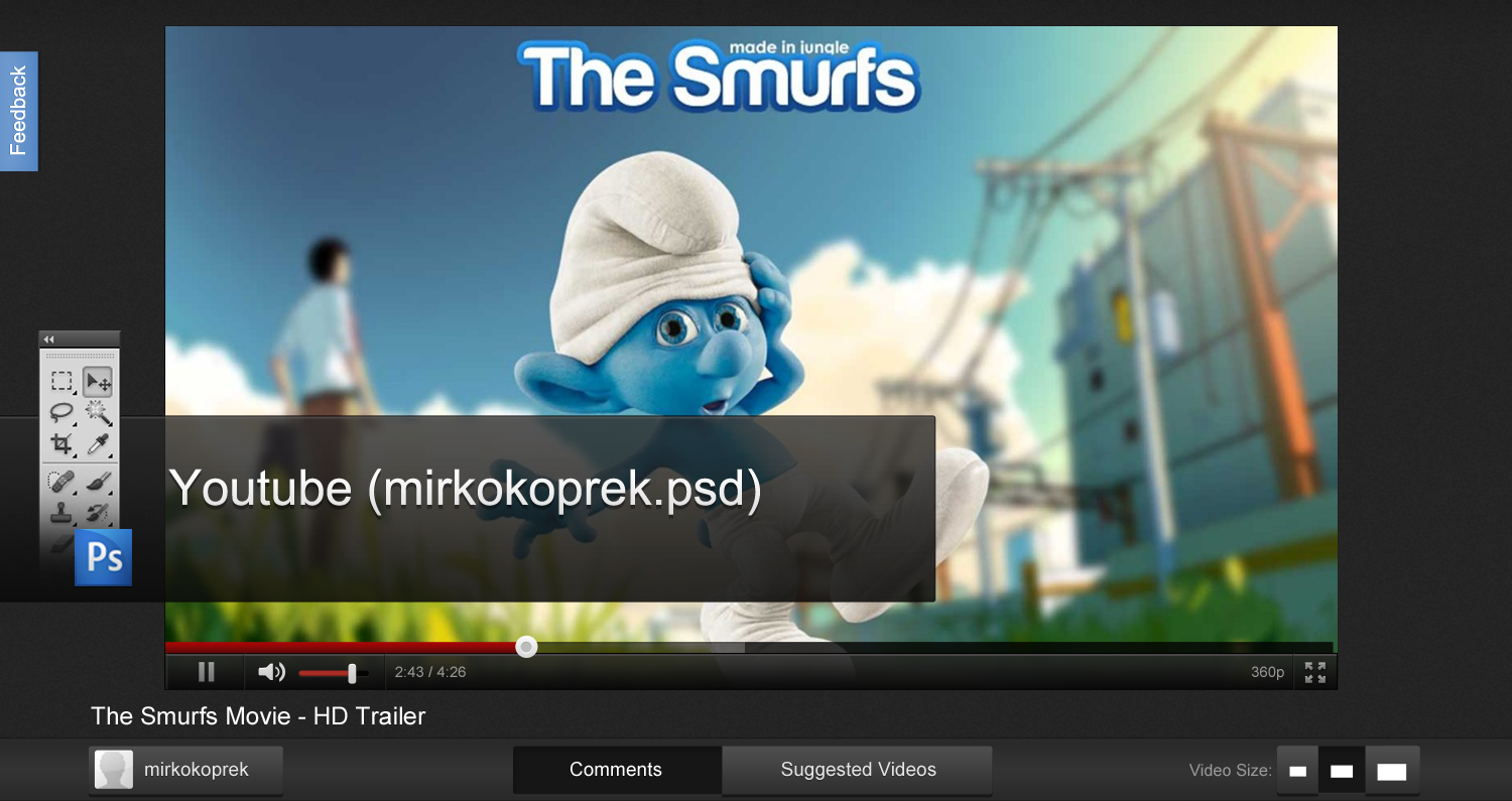 Youtube Video Player Psd