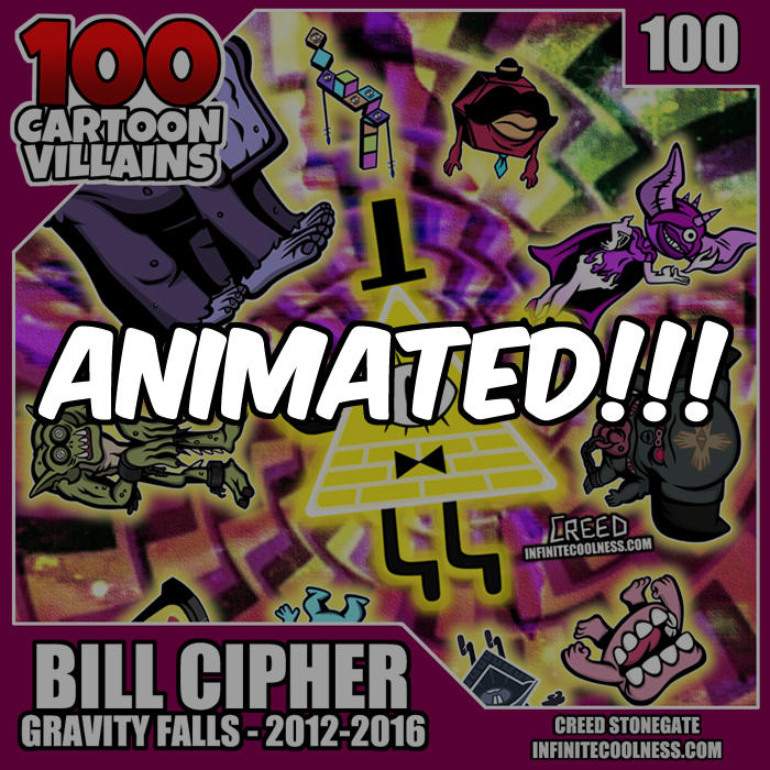 100 Cartoon Villains - 100 - Bill Cipher! by CreedStonegate on DeviantArt
