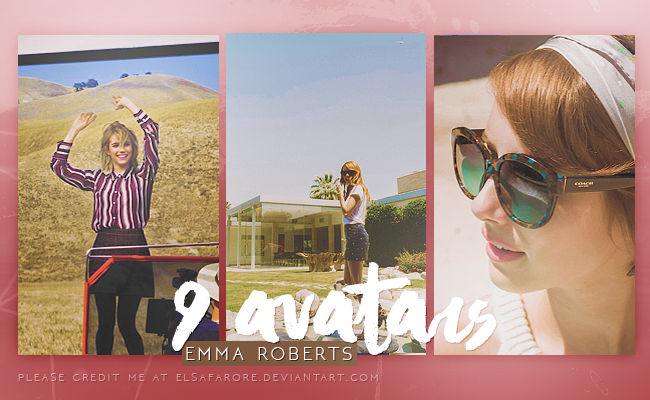 Avatars pack | Emma Roberts by Elsafarore on DeviantArt