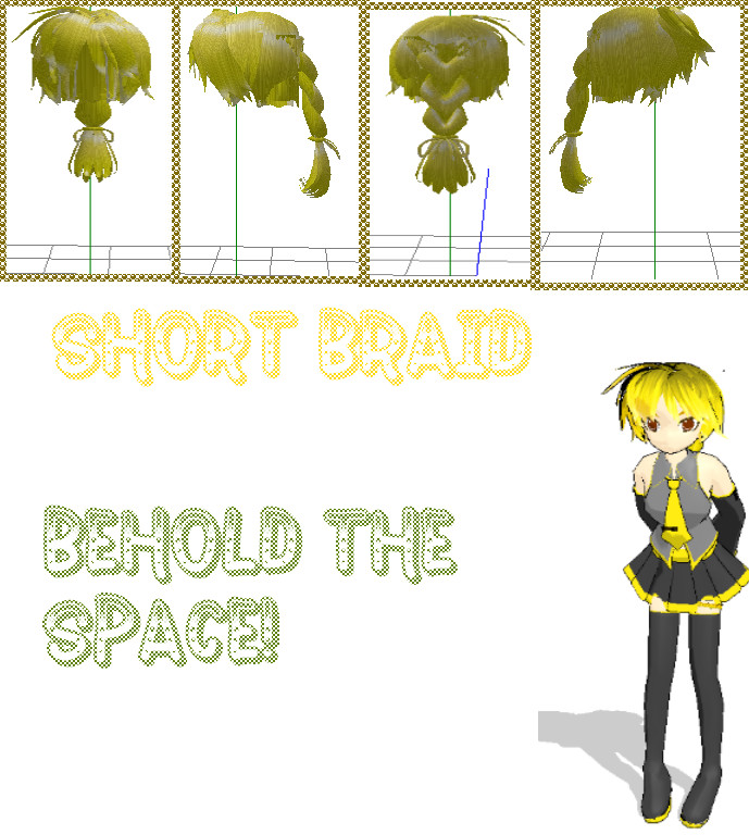 MMD: Short Braid + DL by MikuMikuLiv on DeviantArt