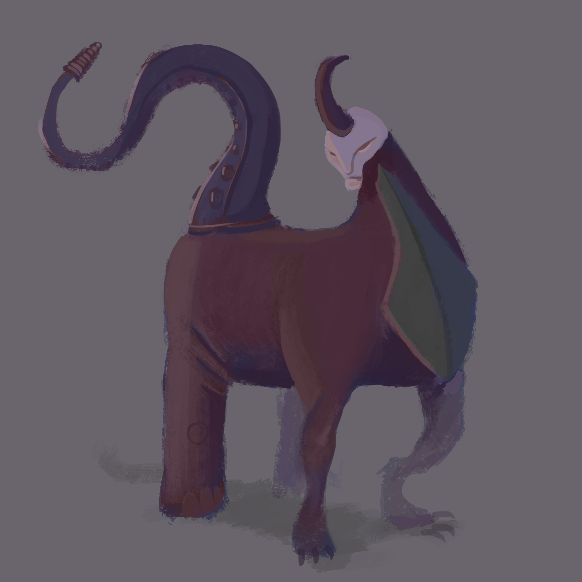 Thing with a tentacle tail by Zalogon on DeviantArt