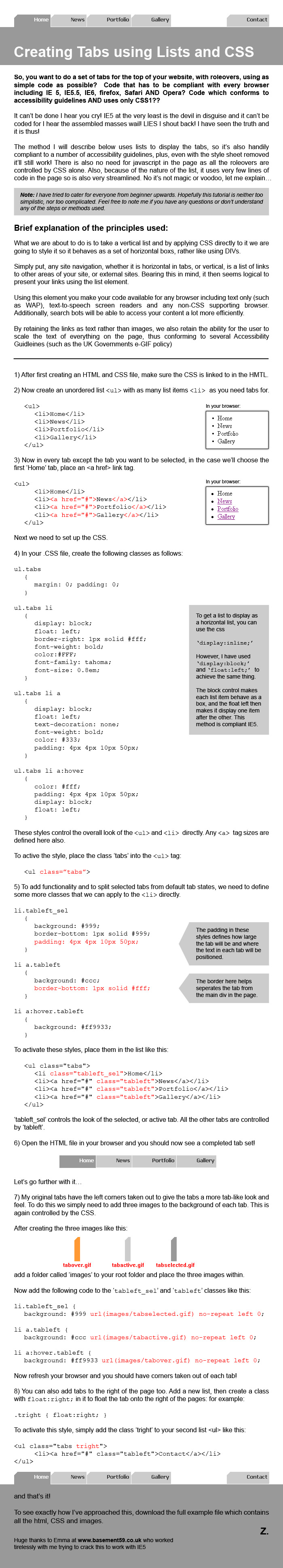 HTML Tabs using Lists and CSS by zilla774 on DeviantArt