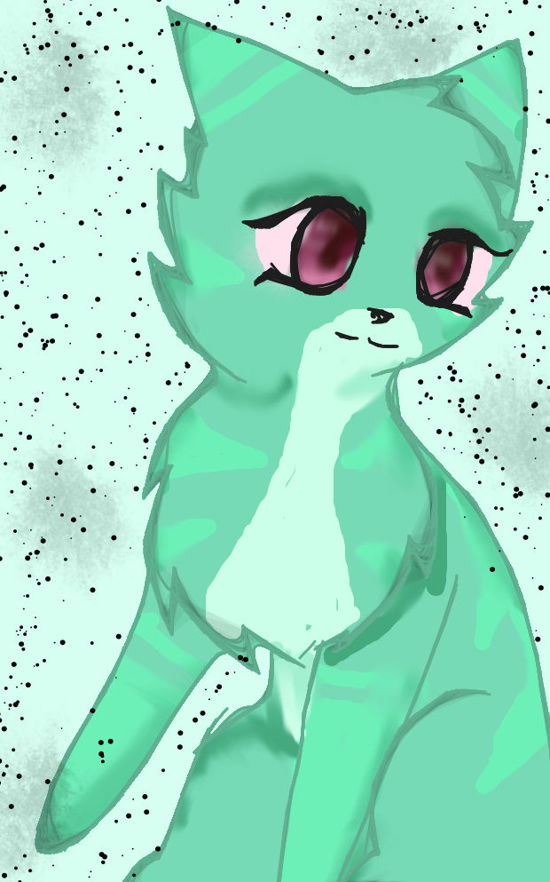 Some teal cat by SachiPlays on DeviantArt