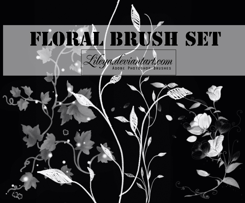 Floral brush set by Lileya on DeviantArt