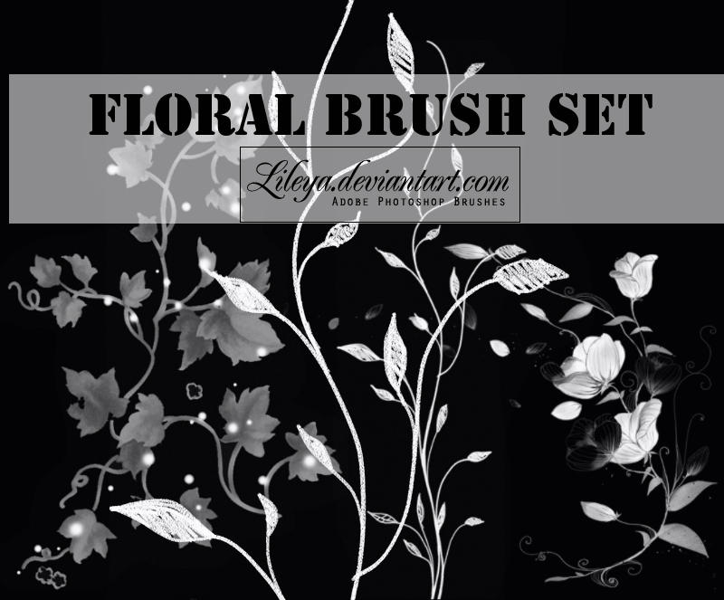 Floral brush set by Lileya on DeviantArt
