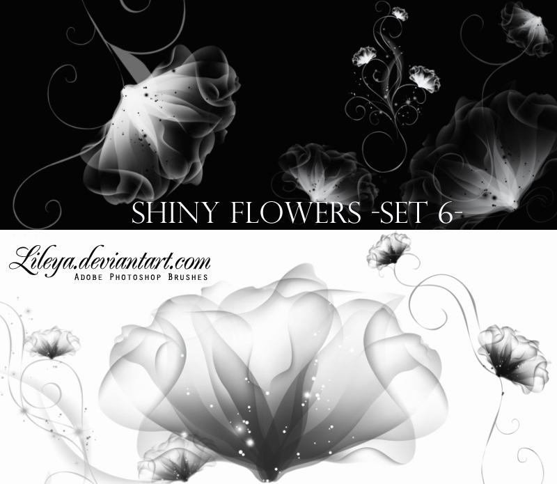 Shiny Flowers set 6 by Lileya on DeviantArt