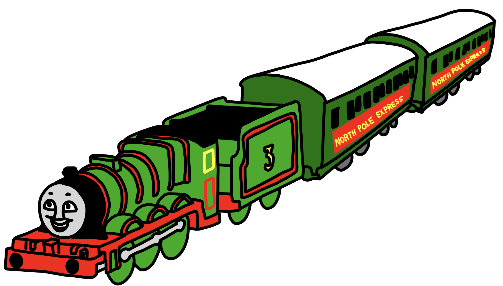 Henry Pulling The North Pole Express by ThomasCarr0806 on DeviantArt
